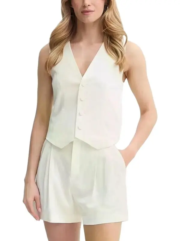 A.L.C. Button-front Sleeveless Top - Neutrals
