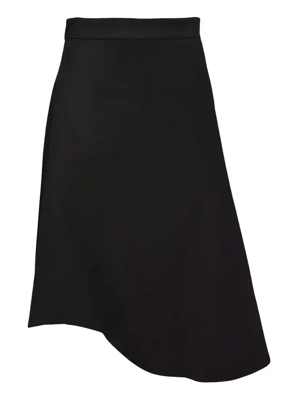 NINEMINUTES Asymmetric Flared Skirt - Black