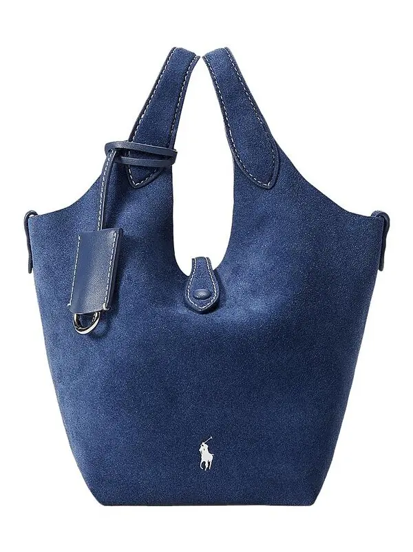 Polo Ralph Lauren Polo Play Suede Small Tote - Dark Jean