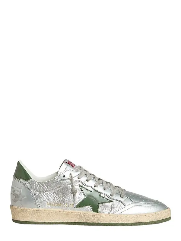 Golden Goose Ball Star Sneakers - Silver Green