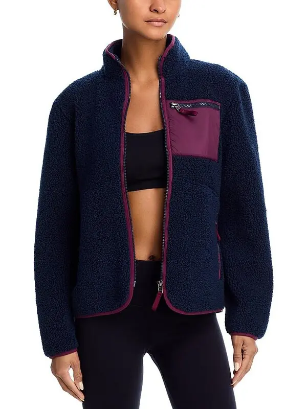 Splits59 Harris Sherpa Jacket - Indigo/dark Cherry
