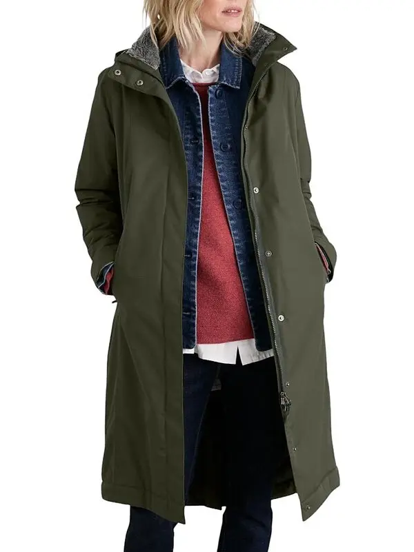 SEASALT CORNWALL Janelle Long Coat - Woodland