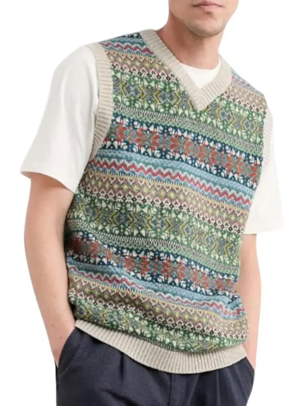 SEASALT CORNWALL Kitto Sweater Vest - Twigs Kingfisher