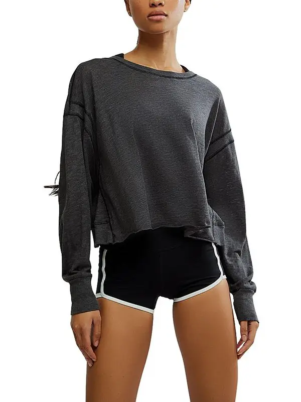 Free People Layered Long Sleeve Top - Black