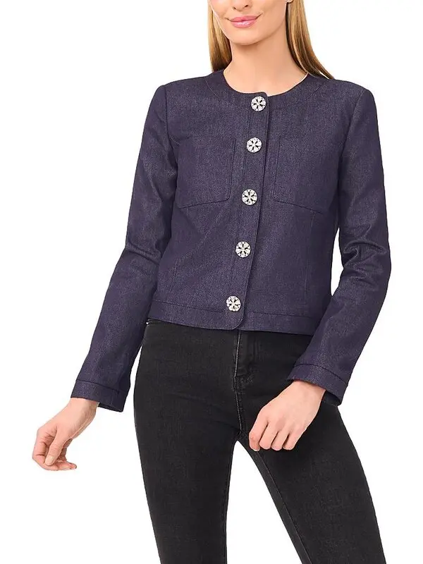 CECE DUPRAZ Cropped Jacket - Classic Navy