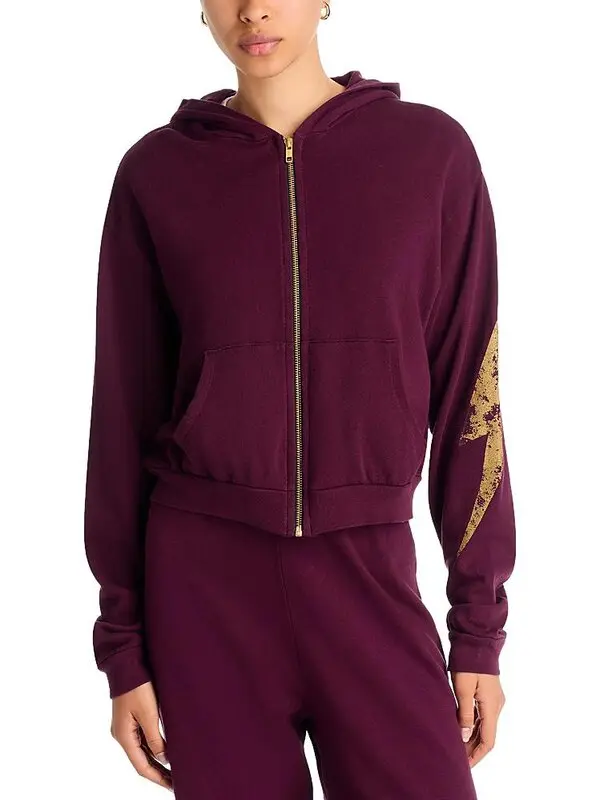 Aqua Mia Zip Hoodie - Cherry Lacquer