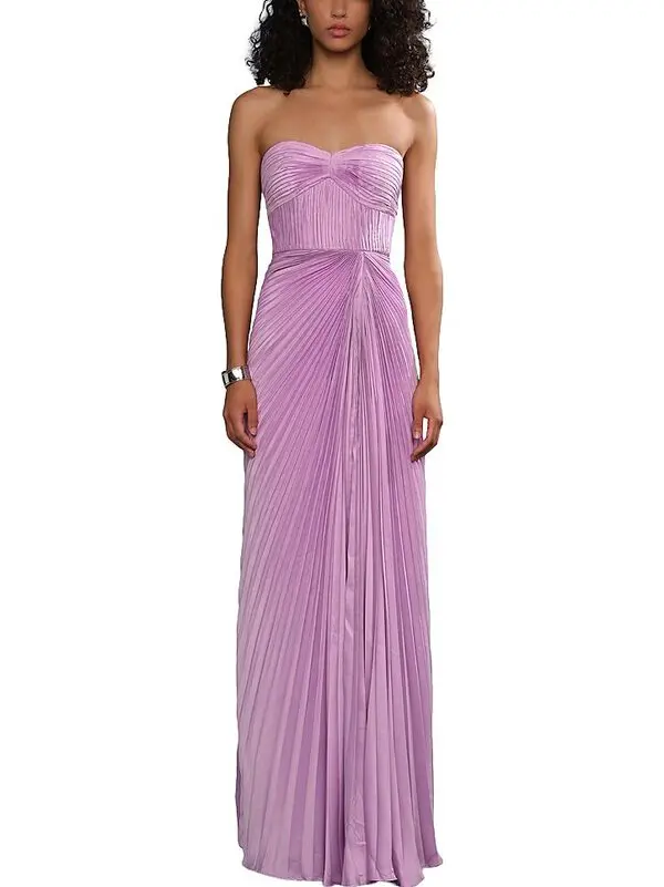 AMUR Joyceanne Plisse Gown - Pink Hyacinth