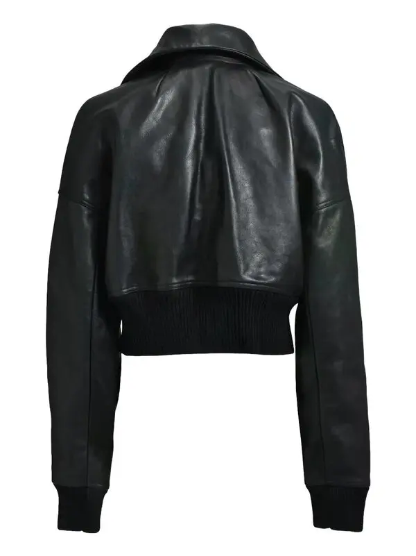 Rick Owens Leather Zip-front Jacket - Black