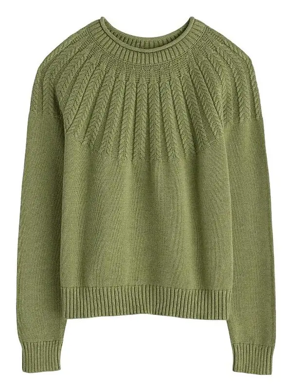 SEASALT CORNWALL Stone Chat Pullover Sweater - Moss
