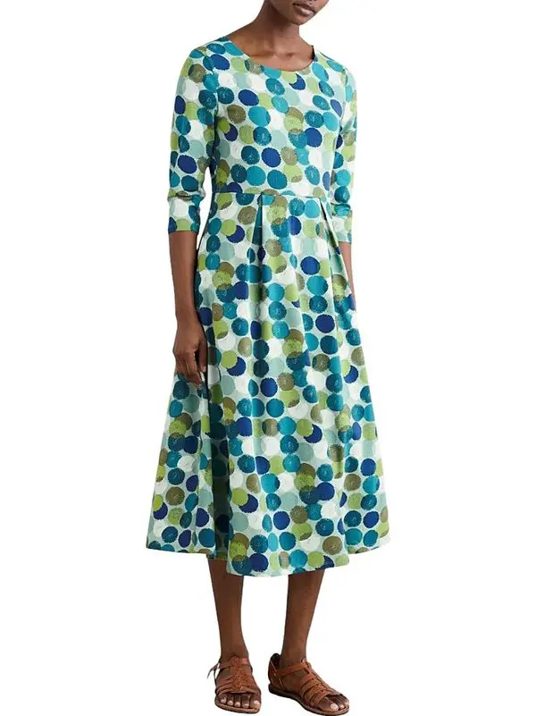 SEASALT CORNWALL Veronica Midi Dress - Chalky Spot Sea Mist
