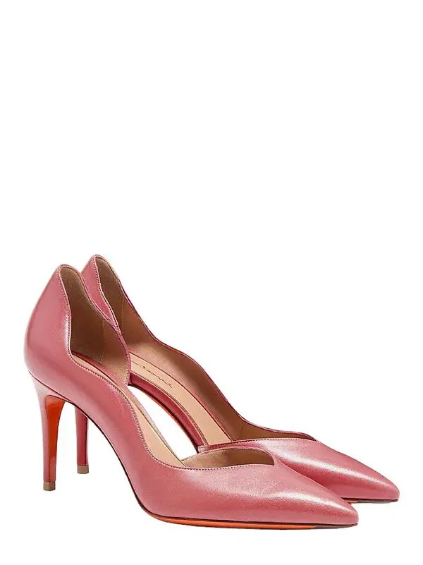 Santoni Leather High-heel Pumps - Pink