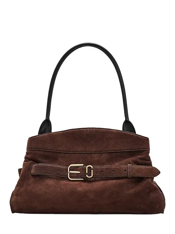 Marc Jacobs The Suede Dakota Satchel - Dark Brown