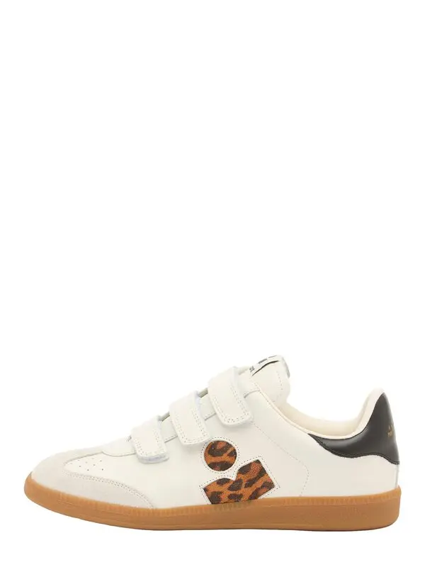 Isabel Marant Beth Velcro Sneakers - Ecru/leopard