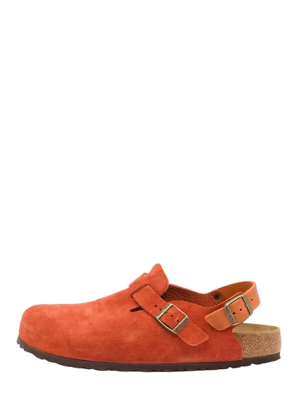 BIRKENSTOCK Tokio Clogs - Rust Brown Suede