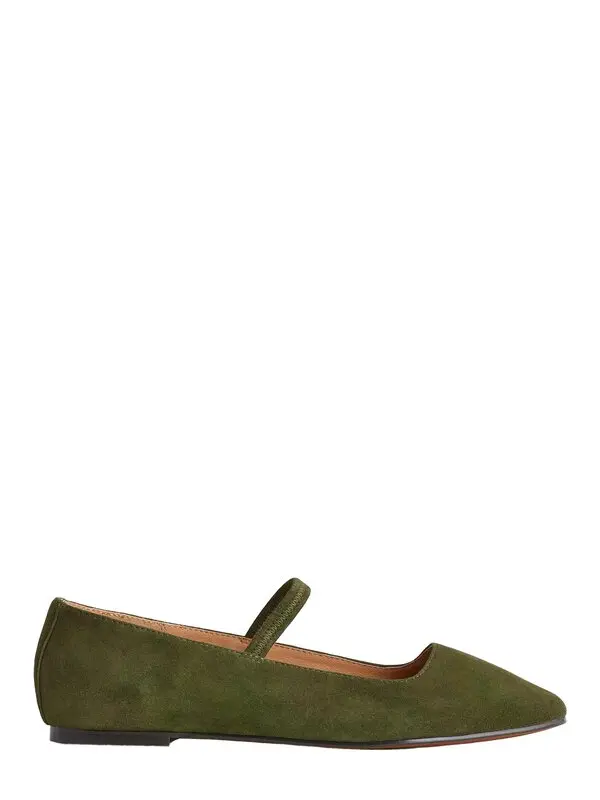 Madewell Greta Suede Ballet Flats - Loden