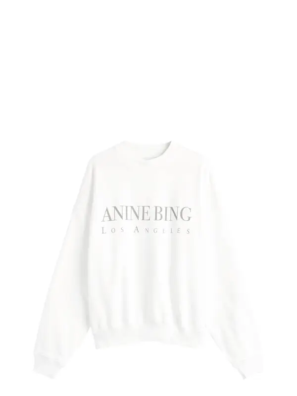 ANINE BING Jaci Los Angeles Sweatshirt - Ivory