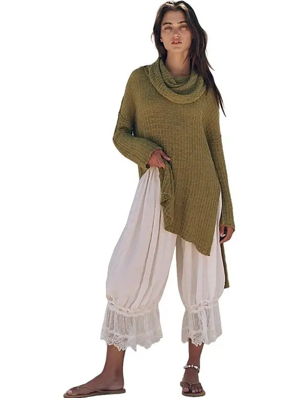 Free People Jensen Sweater Top - Olive Sprig