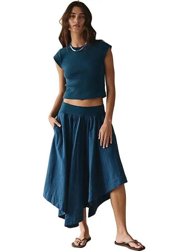 Free People Annette Tee Skirt Set - Sailor Blue