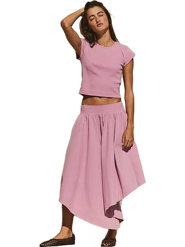 Free People Annette Tee Skirt Set - Spring Fling