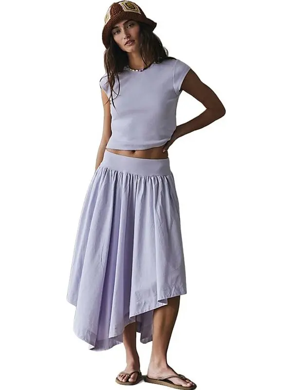 Free People Annette Tee Skirt Set - Violet Heather