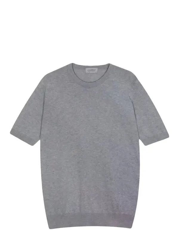 John Smedley Crew-neck Short-sleeve T-shirt - Grey