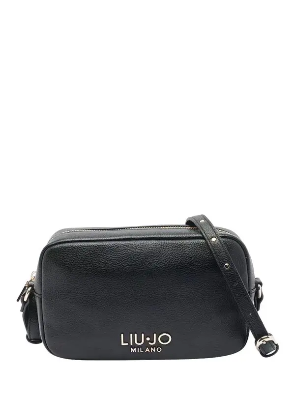 Liu Jo Small Logo-plaque Zip-top Shoulder Bag - Black