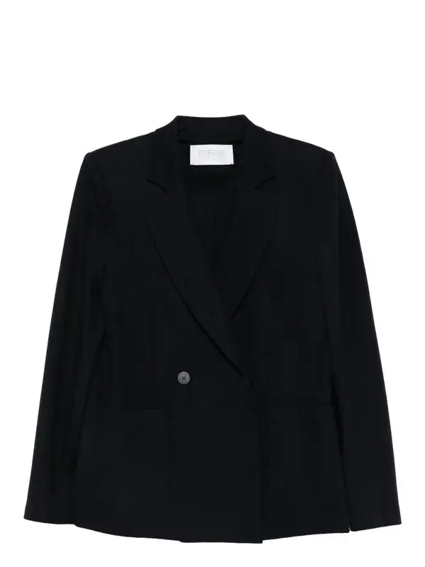 Harris Wharf London Double-breasted Blazer - Blue