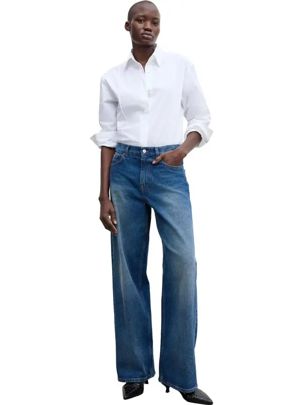 HOUSE OF DAGMAR Baggy Fit Denim - Vintage Blue