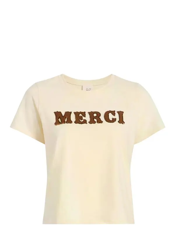 Cinq À Sept Merci Appliqué T-shirt - Neutrals