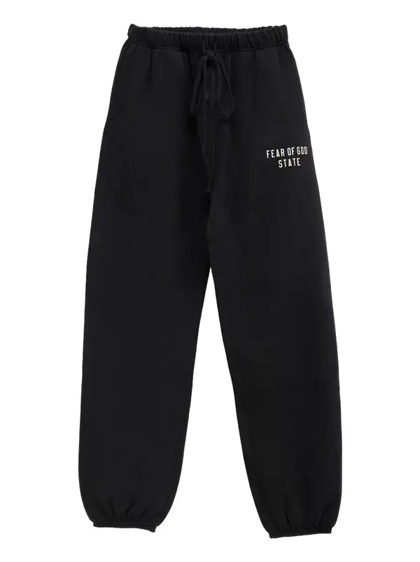 Fear Of God Drawstring-cuffed Track Pants - Black