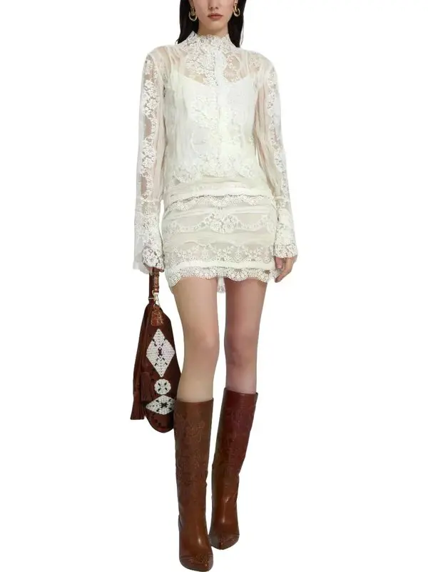 Ermanno Scervino Lace-embroidery Blouse - White