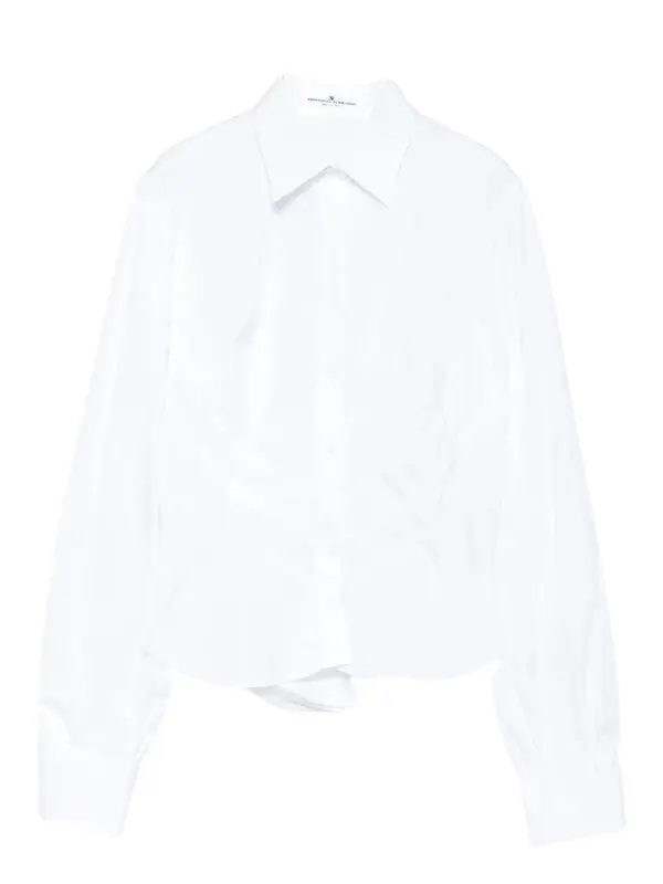 Ermanno Scervino Ruched-panel Collared Shirt - White