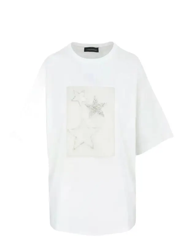Lorena Antoniazzi Star-embellished T-shirt - White