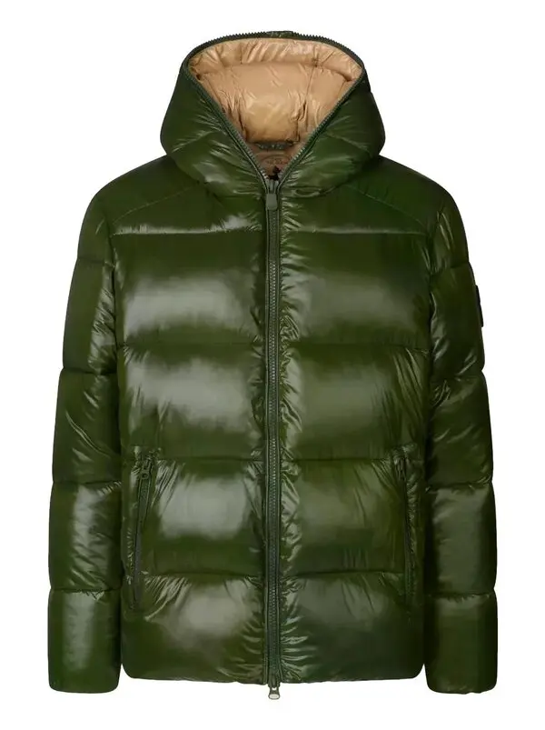 SAVE THE DUCK Hooded Puffer Jacket - Green