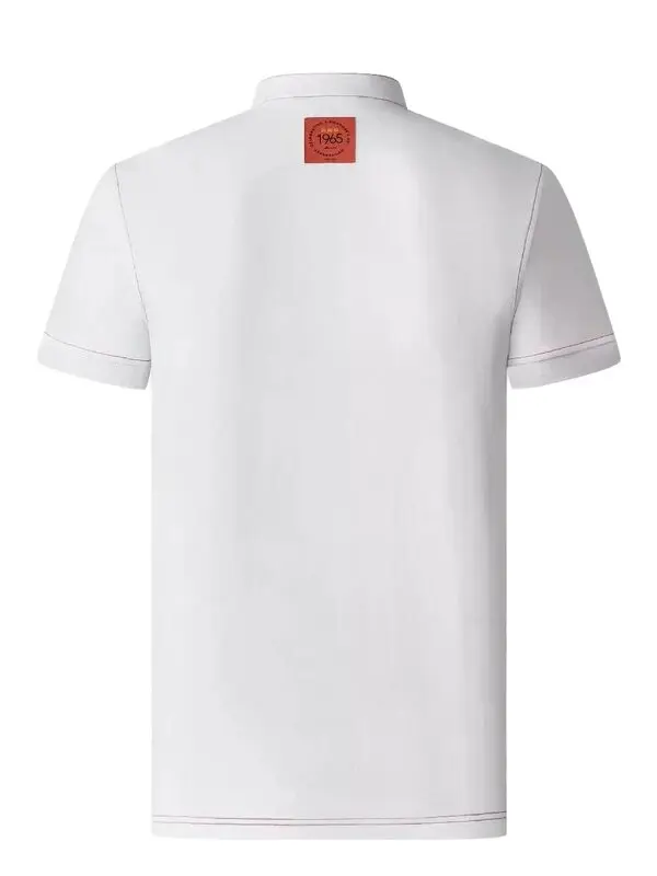 Shanghai Tang Tang Independence Embroidered-patch Polo Shirt - White