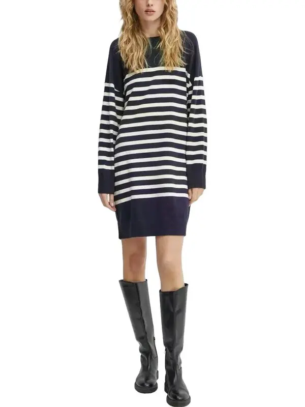 Marc O'polo Striped Mini Sweater Dress - Blue