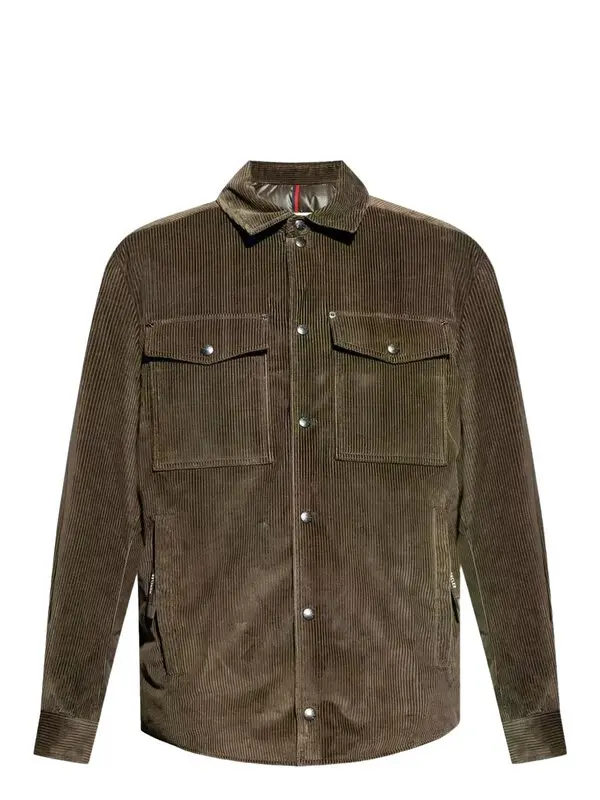 Moncler Corduroy Buttoned Jacket - Brown