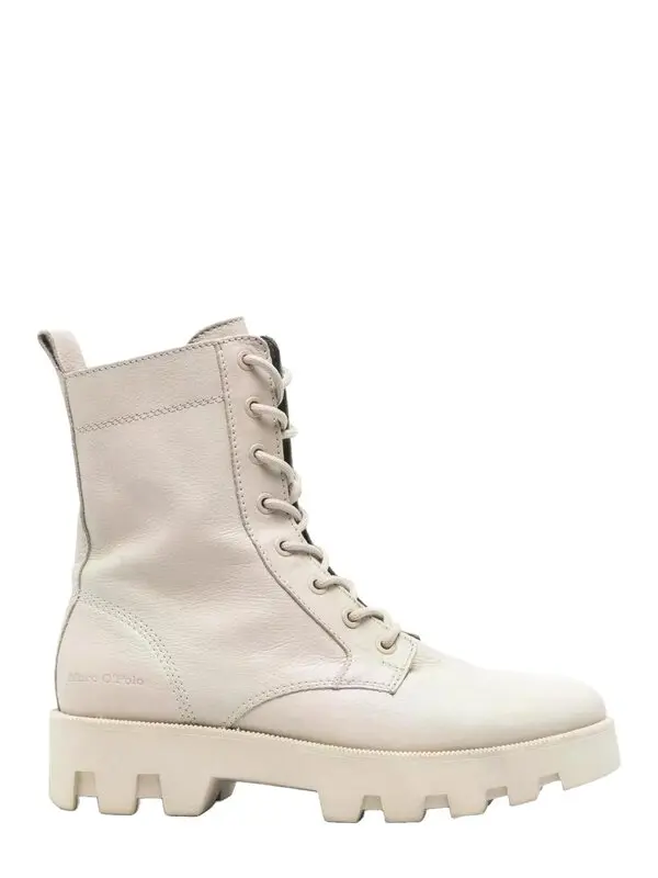 Marc O'polo Lace-up Boots With Chunky Sole - Neutrals