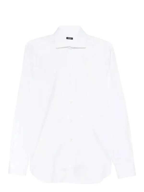 BARBA NAPOLI Long-sleeve Button-fastening Shirt - White
