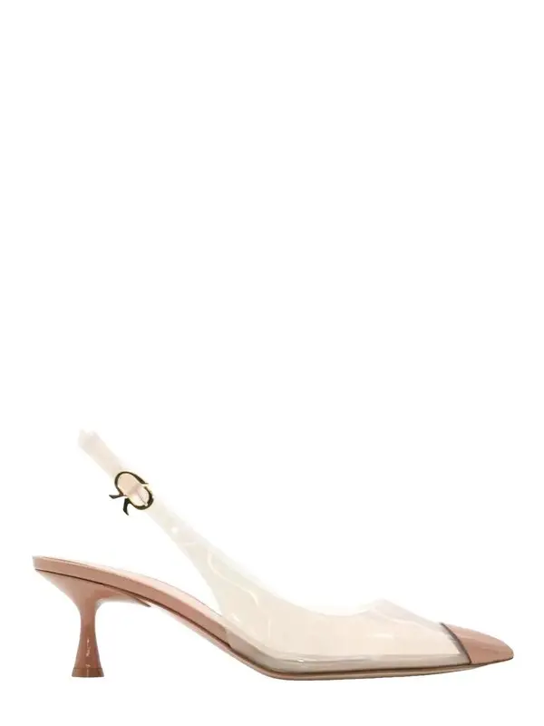 GIANVITO ROSSI 55mm Plexi Toe-cap Slingback Pumps - Neutrals
