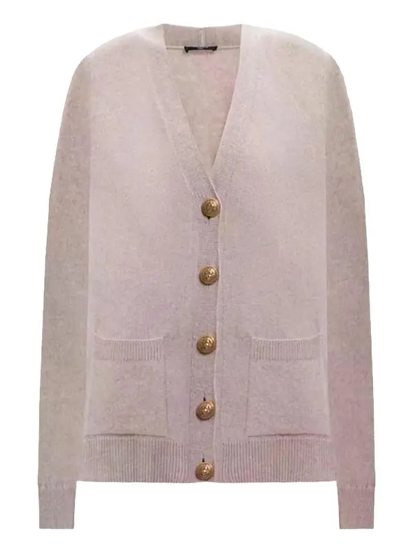 Balmain Button Detailed Patch-pocket Cardigan - Neutrals
