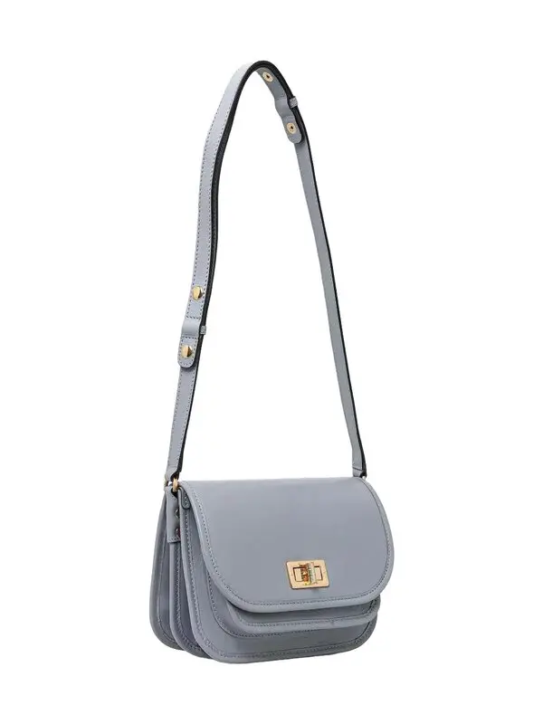 Geox Flavrie Leather Crossbody Bag - Grey