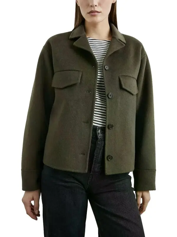 Rails Button-fastening Flap-pocket Jacket - Green