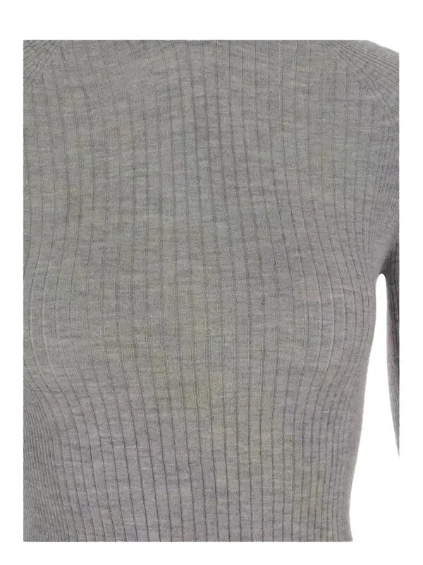 SA SU PHI Ribbed Turtleneck Sweater - Grey