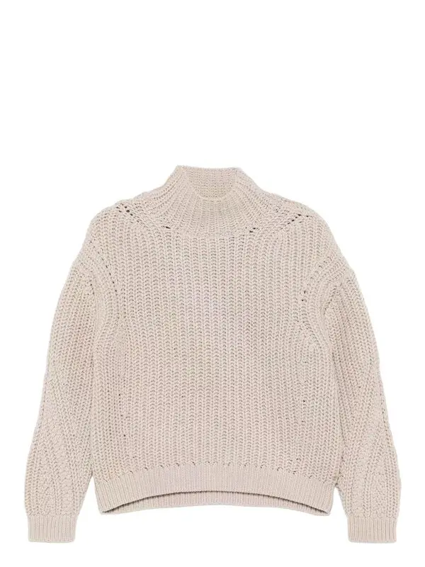 Marc O'polo High-neck Wool Sweater - Neutrals