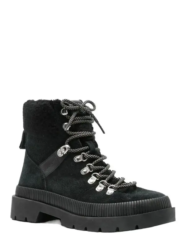 Gant Lace-up Shearling Boots - Black