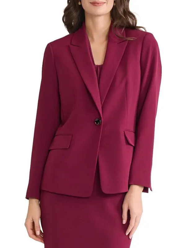 KASPER Peak Lapel Blazer - Shiraz