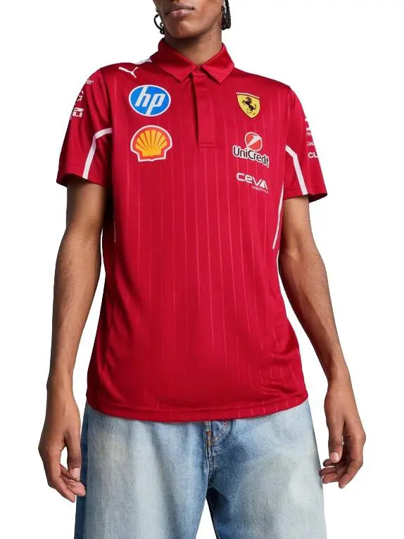 PUMA Scuderia Ferrari Team Pro Polo - Dark Cherry