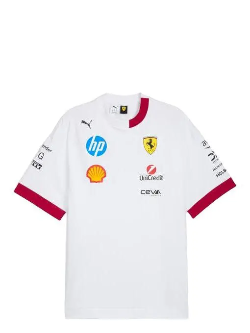 PUMA X 2025 Scuderia Ferrari Hp Driver T-shirt - Puma White