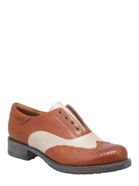 Miz Mooz Peabody Spectator Wingtip Oxford - Brandy/cream